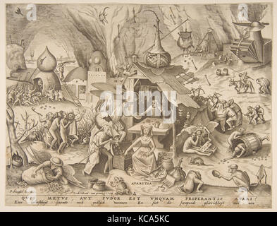 Avarice (Avaritia) from The Seven Deadly Sins, After Pieter Bruegel the ...
