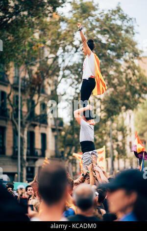 Barcelona Cataluña España manifestación Stock Photo - Alamy