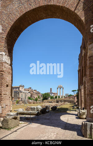 Ancient ruins of Basilica Julia and Temple of Castor and Pollux in ...