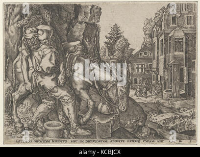 The Good Samaritan Putting the Traveller on His Donkey, from The ...