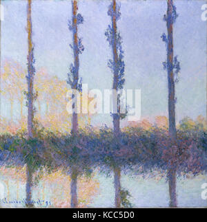 The Four Trees, by Claude Monet, 1891, French impressionist painting ...