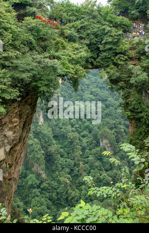 Natural rock bridge in Wulingyuan Scenic and Historic Interest Area in ...
