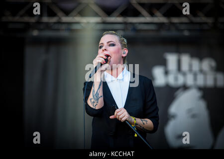 The Swedish indie rock and new wave band The Sounds performs a live ...