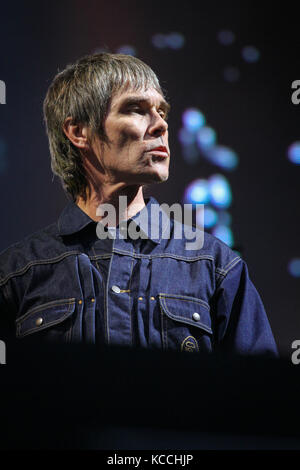 Ian Brown of The Stone Roses performs on stage at Heaton Park ...