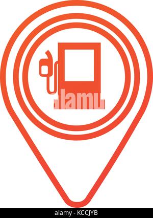 map pin with gas station application sign icon Stock Vector Image & Art ...
