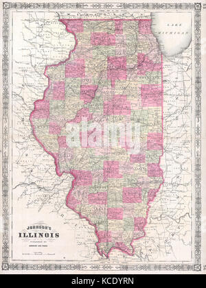 Map of Illinois Stock Photo - Alamy