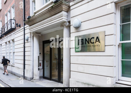 Signage for the National Crime Agency (NCA) building located on Old ...