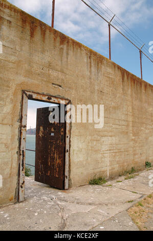 The Recreation Yard with door open at Alcatraz Federal Penitentiary ...