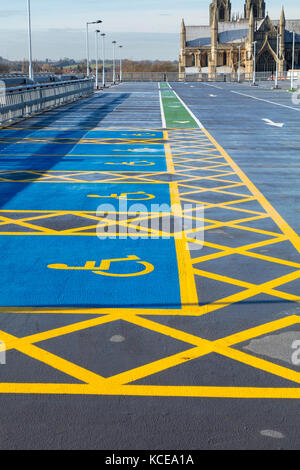 Empty disabled parking bays Stock Photo - Alamy