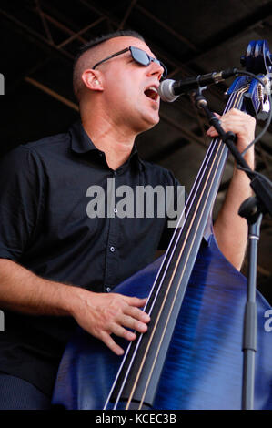 Jeff Roffredo of Tiger Army performs at the 2007 Vans Warped Tour at ...