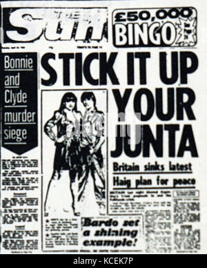 The Sun' front page headline, during Charlie Hebdo Incident 2015 Stock ...