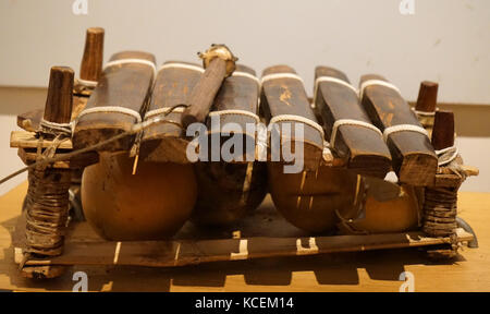A Balafon (Xylophone) an African musical instrument, showing how Stock ...