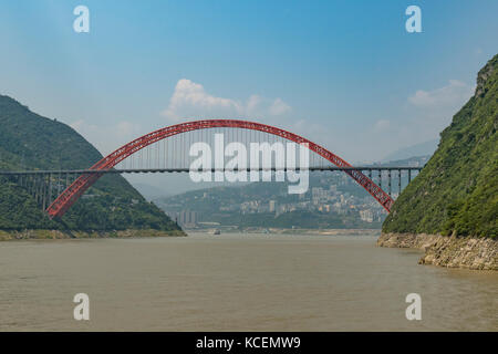 Wushan River Bridge, Yangtze River, china Stock Photo - Alamy