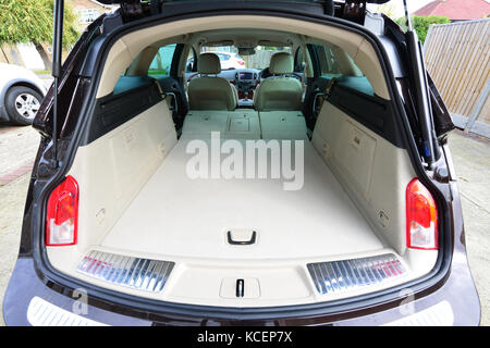 Open tailgate on a luxury estate Stock Photo - Alamy