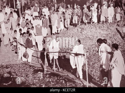 Mohandas Karamchand Gandhi, touring India during the partition riots ...