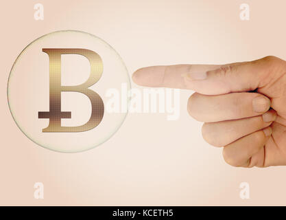 Bitcoin in a hand, a symbol of cryptocurrency Stock Photo - Alamy