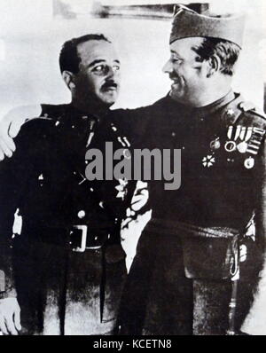 Millán Astray with Francisco Franco as leader and deputy leader of the ...