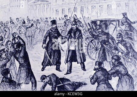 The assassination of Alexander II of Russia 1881 Stock Photo: 236458797 ...