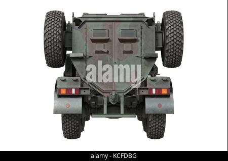 Armored vehicle car truck back door detail, jail prison van, money ...