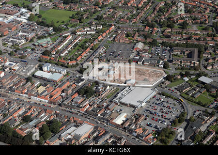 An aerial view of Northallerton, North Yorkshire, UK with Friarage ...