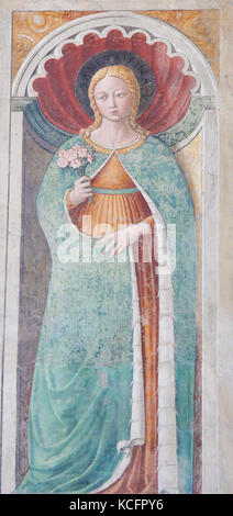 Fresco depicting Saint Fina in the Church of Sant Agostino in San ...