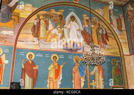 Resurrection. Jesus, Adam and Eve Stock Photo - Alamy