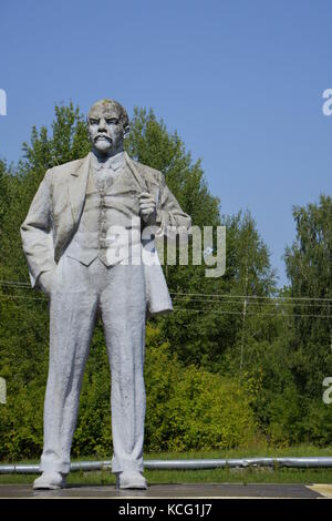 Ukraine, Pripyat, Chernobyl. Statue of Lenin, artist unknown ...