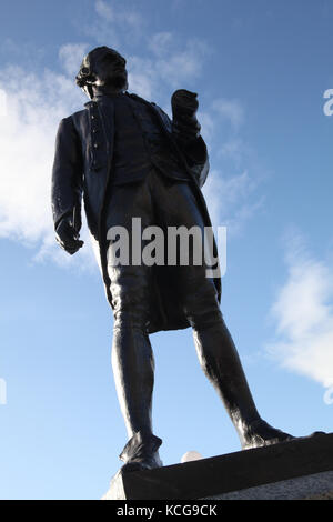 The statue of captain James Cook RN in Victoria s inner harbour ...