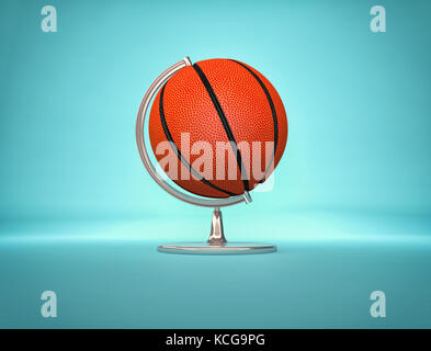 Basketball world map ball illustration Stock Photo - Alamy