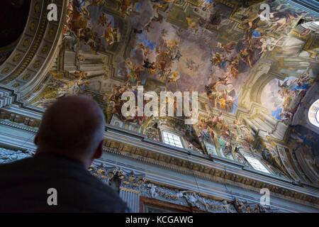 Trompe l'oeil ceiling fresco by Andrea Pozzo, Church of Sant’Ignazio ...