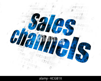 Marketing concept: Sales Channels on puzzle background Stock Photo - Alamy
