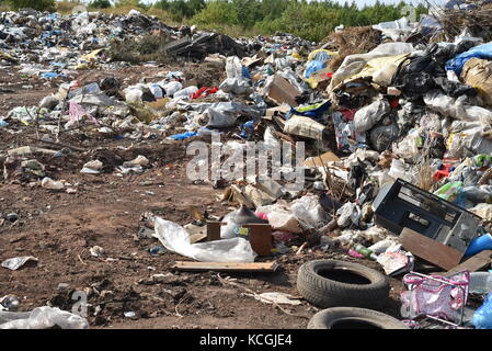 Typical rubbish landfill site considered to be the best way of ...