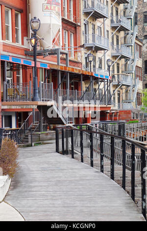 The Milwaukee Riverwalk Stock Photo - Alamy
