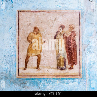 Ancient roman fresco of Pompeii (Casa del frutteto) Italy Stock Photo ...