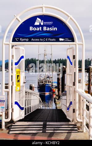 Nanaimo waterfront and boat basin Nanaimo Vancouver Island British ...