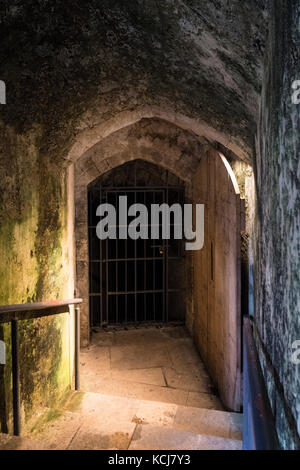 Entrance to the Castle Passageways, the remains of Winchester Castle ...
