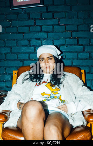 The American rapper and lyricist Princess Nokia performs a live concert ...