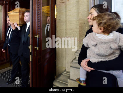 The funeral of Czech-American actor Jan Triska in the National Theater ...
