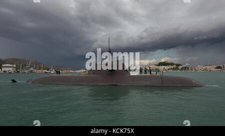 German Navy Type 212A submarine U-31 surfaces during exercise Baltic ...