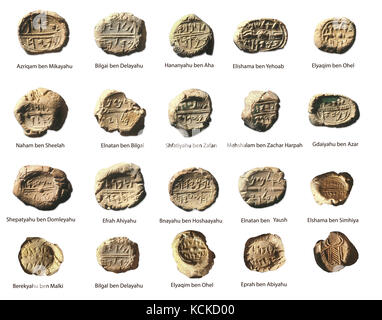 6090. Group of clay bullae found in the City of David excavations ...