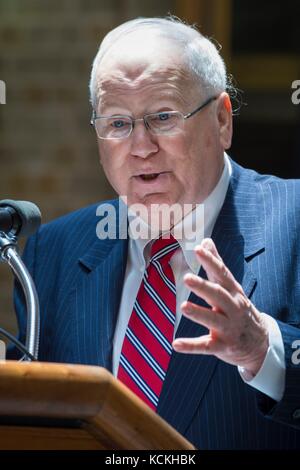 Half length portrait of Dr Kenneth Bancroft Clark who was receiving an ...