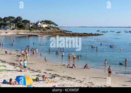 Carnac (Brittany, western France): "plage de Saint-Colomban" beach ...