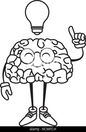 Nerd brain with idea cartoon Stock Vector Image & Art - Alamy