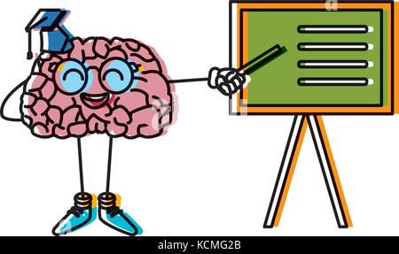 Cute brain teaching cartoon Stock Vector Image & Art - Alamy