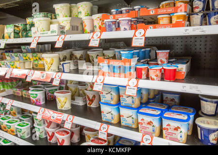 Yoghurt display in supermarket Stock Photo: 79727183 - Alamy
