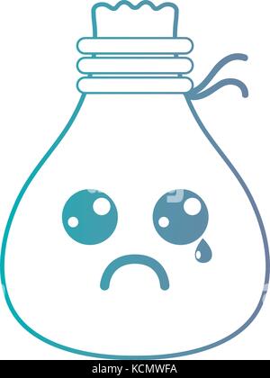 line kawaii cute crying cloth bag Stock Vector Image & Art - Alamy
