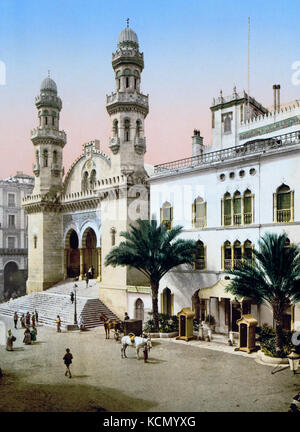 French colonial buildings in Algiers Algeria.Buildings are being ...