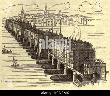 Old London Bridge 1616 Stock Photo - Alamy