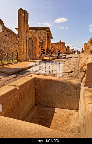 An ancient Roman water trough in the town of Herculaneum Stock Photo ...