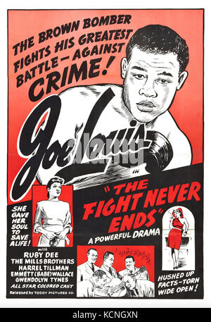 THE FIGHT NEVER ENDS, Joe Louis, 1949 Stock Photo - Alamy
